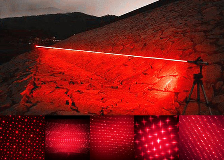Pointeur laser rouge 500mW surpuissant classe 4 avec bonne stabilité